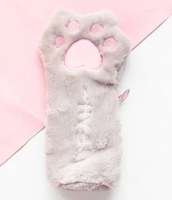 Plush Cat Paw Pencil Case – Kukoo Kawaii